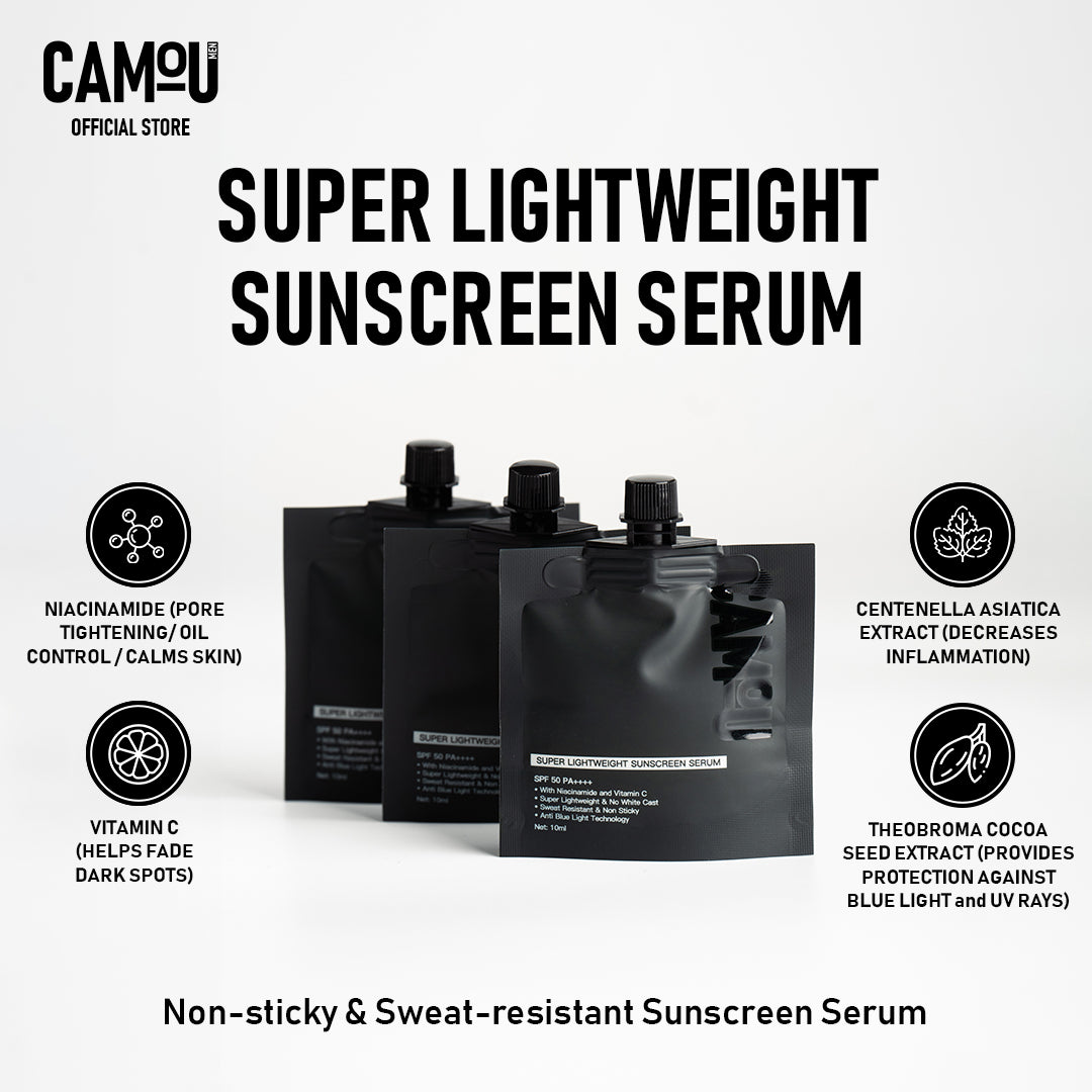 SERUM SUNSCREEN SACHET TRIO Camou Sunscreen Serum Sachet Trio – Camou ...